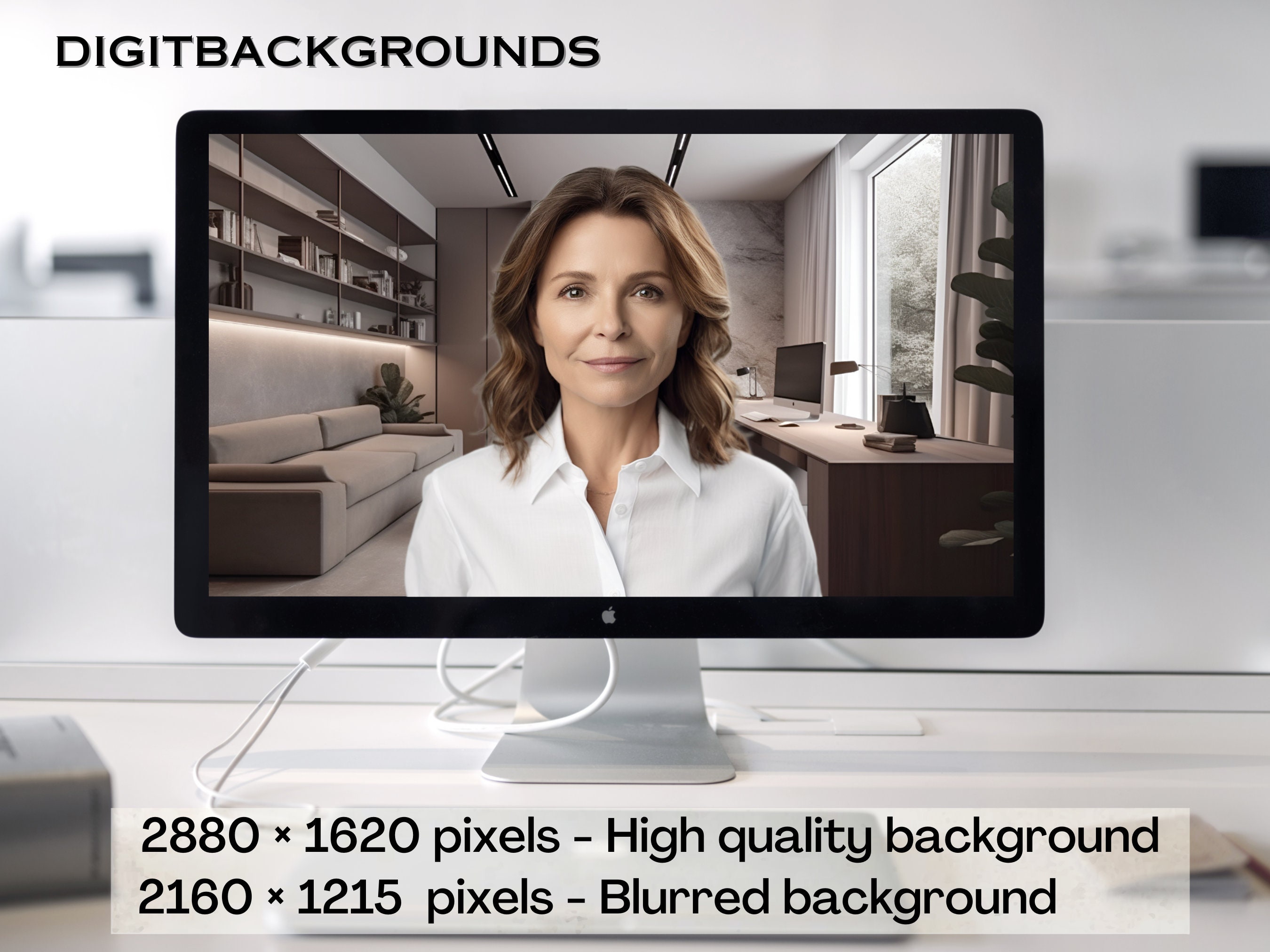 Gray Home Office Background Zoom Meetings Zoom Virtual - Etsy