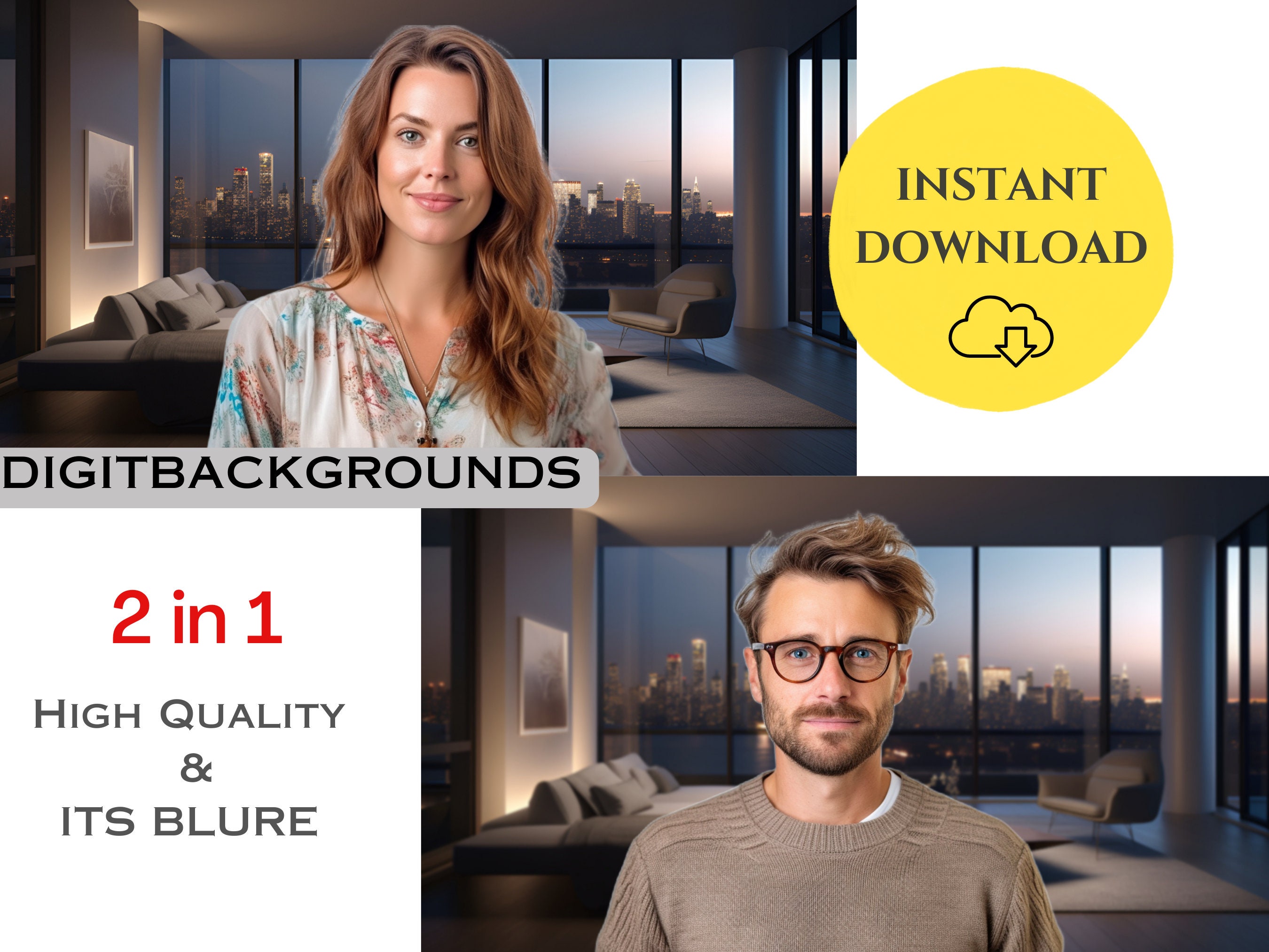 NY City View Virtual Background Zoom Meetings Interior Zoom Backdrops ...