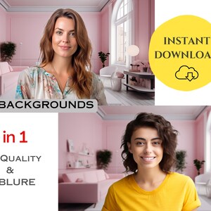 Barbie Inspired Interior Background, Zoom Meetings, Zoom Virtual ...