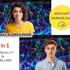 Neon Paint Background for Zoom Meetings, Metaverse Zoom Backdrop Gamers ...