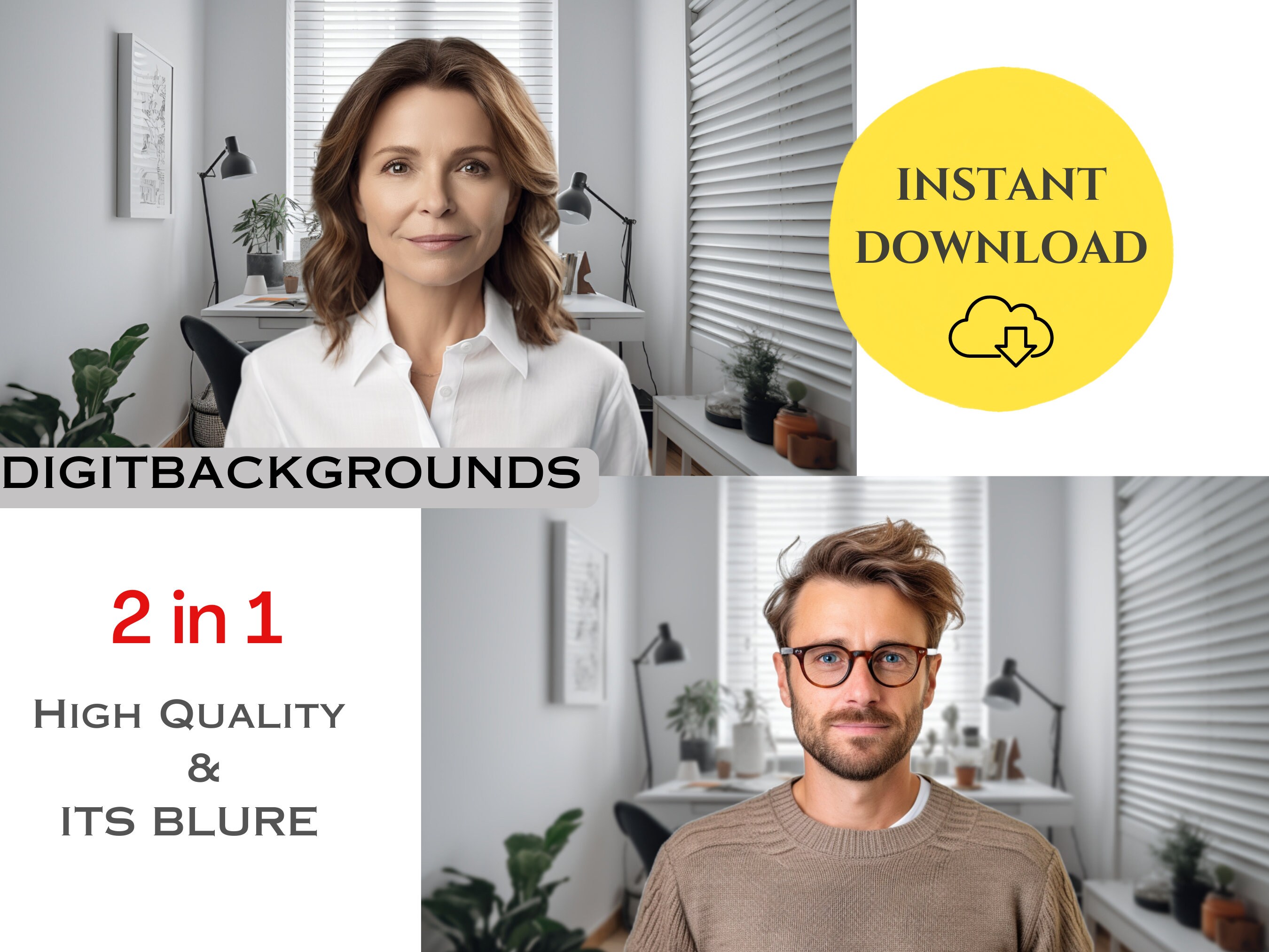 White Study Room Background, Zoom Meetings, Home Office, Blurred Zoom ...