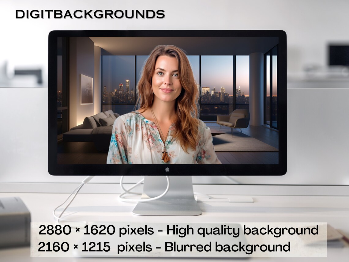 NY City View Virtual Background Zoom Meetings Interior Zoom - Etsy