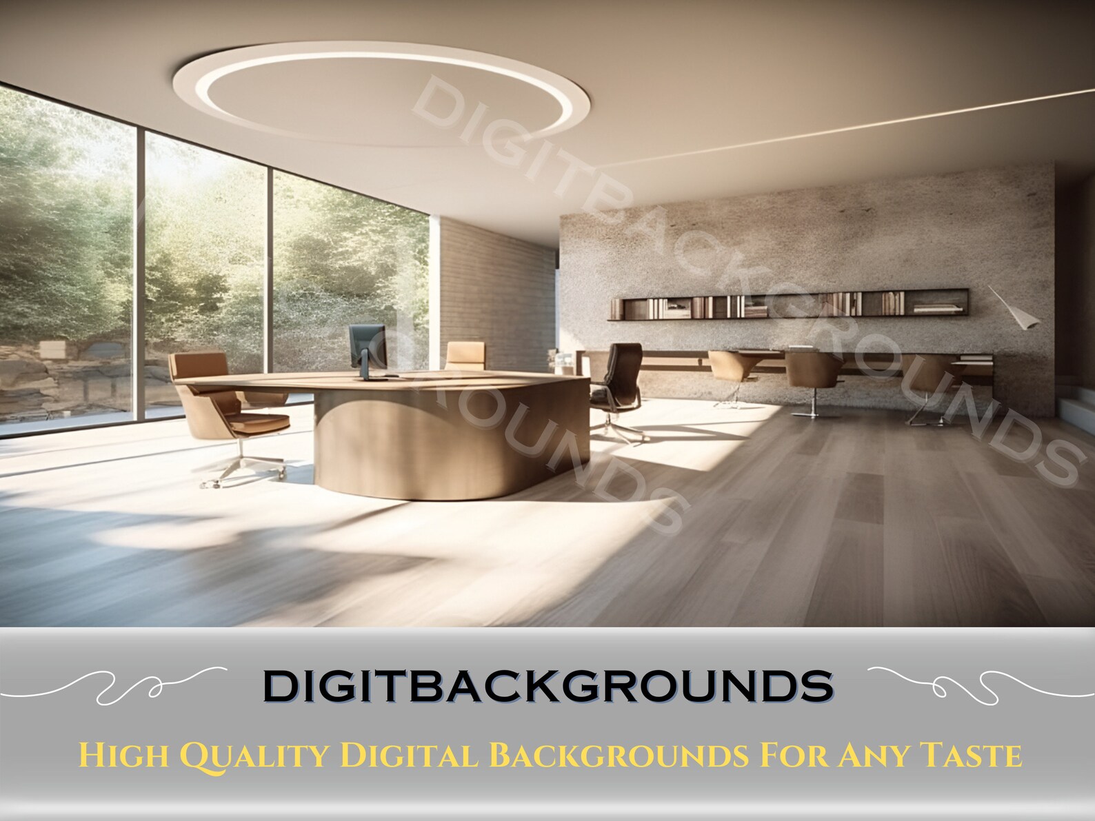 Office Virtual Backgrounds Minimalistic Zoom Backdrop Home Office ...