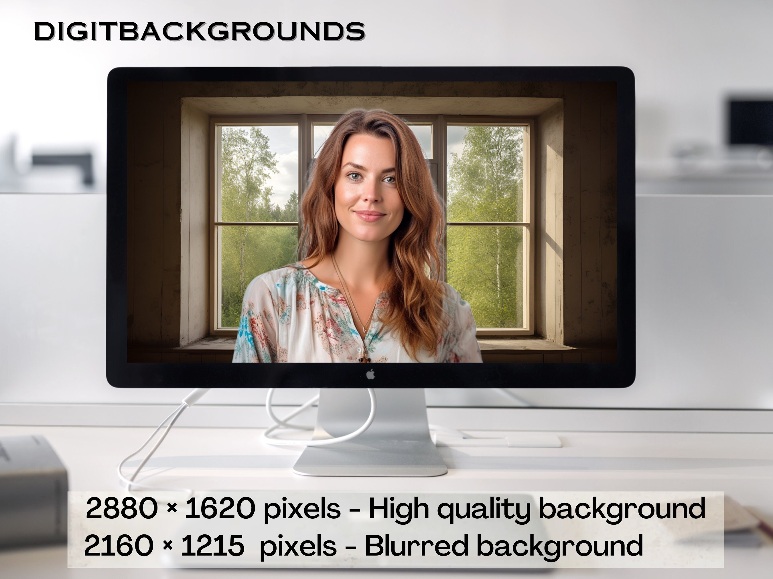 Forest View Window Background, Zoom Meetings, Zoom Virtual Background ...