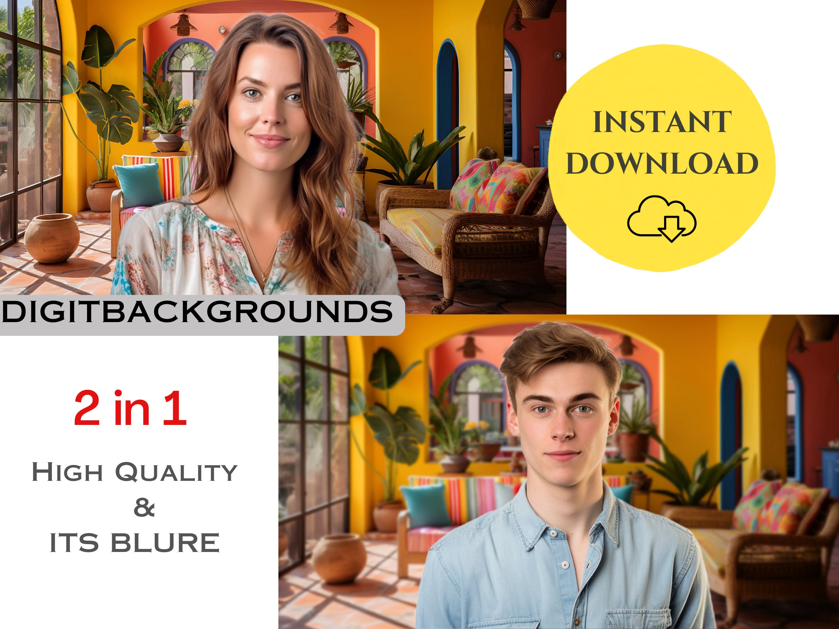 Mexican Villa Background, Zoom Meeting, Zoom Virtual Backgrounds ...