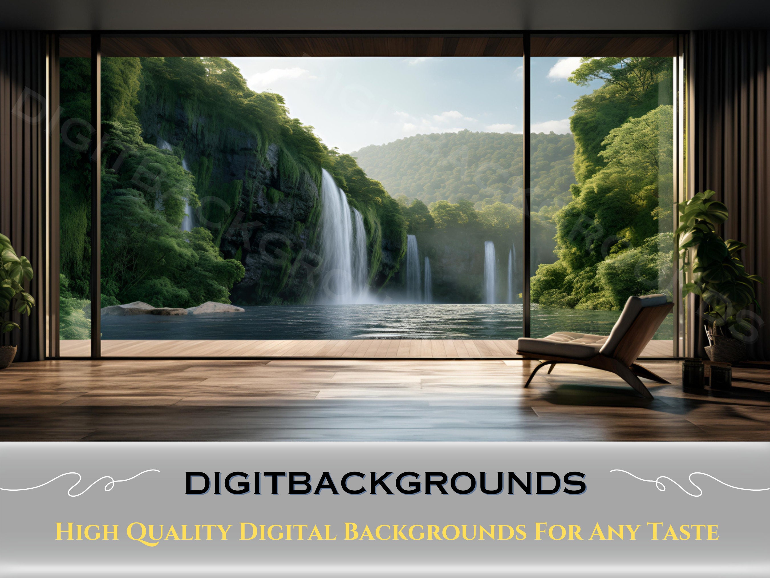 Waterfall Zoom Virtual Background