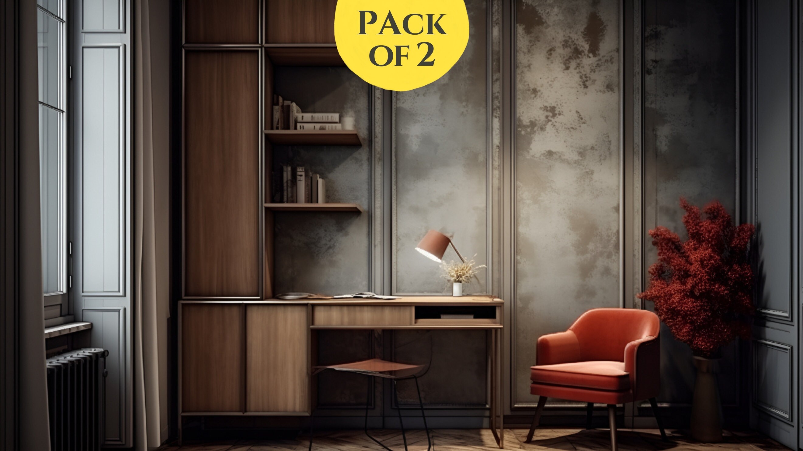 Gray Study Room Background Zoom Meetings Home Office - Etsy