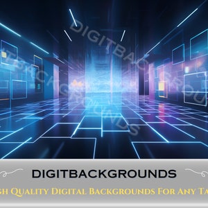 2 Holographic Laser Tunnel Backgrounds Zoom Meetings, Metaverse Zoom ...