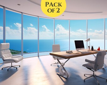Office Virtual Backgrounds Minimalistic Zoom Backdrop Home Office ...