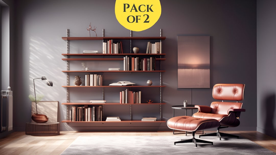 Cozy Study Room With Bookcase Background, Zoom Meetings, Home Office ...