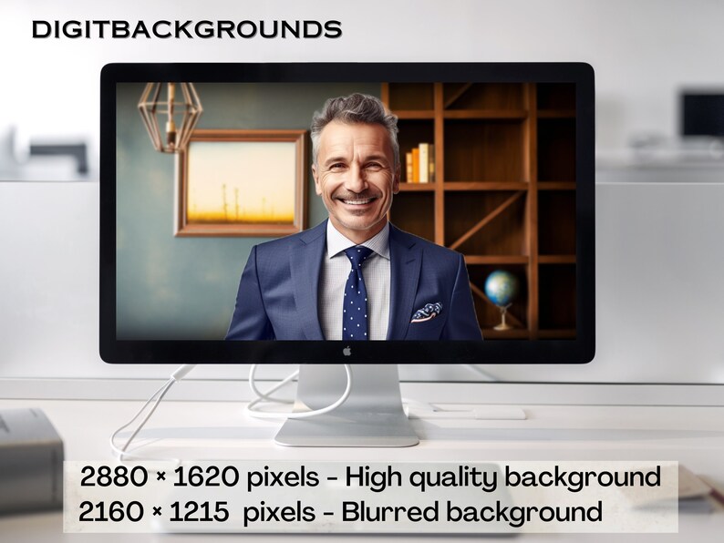 Shelf Virtual Backgrounds Minimalistic Zoom Backdrop Home Office ...