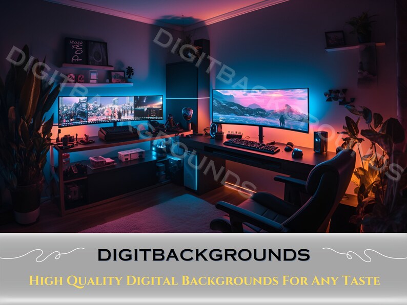 Cozy Gamer Room Background, Zoom Meetings, Zoom Backdrop, Gamers ...