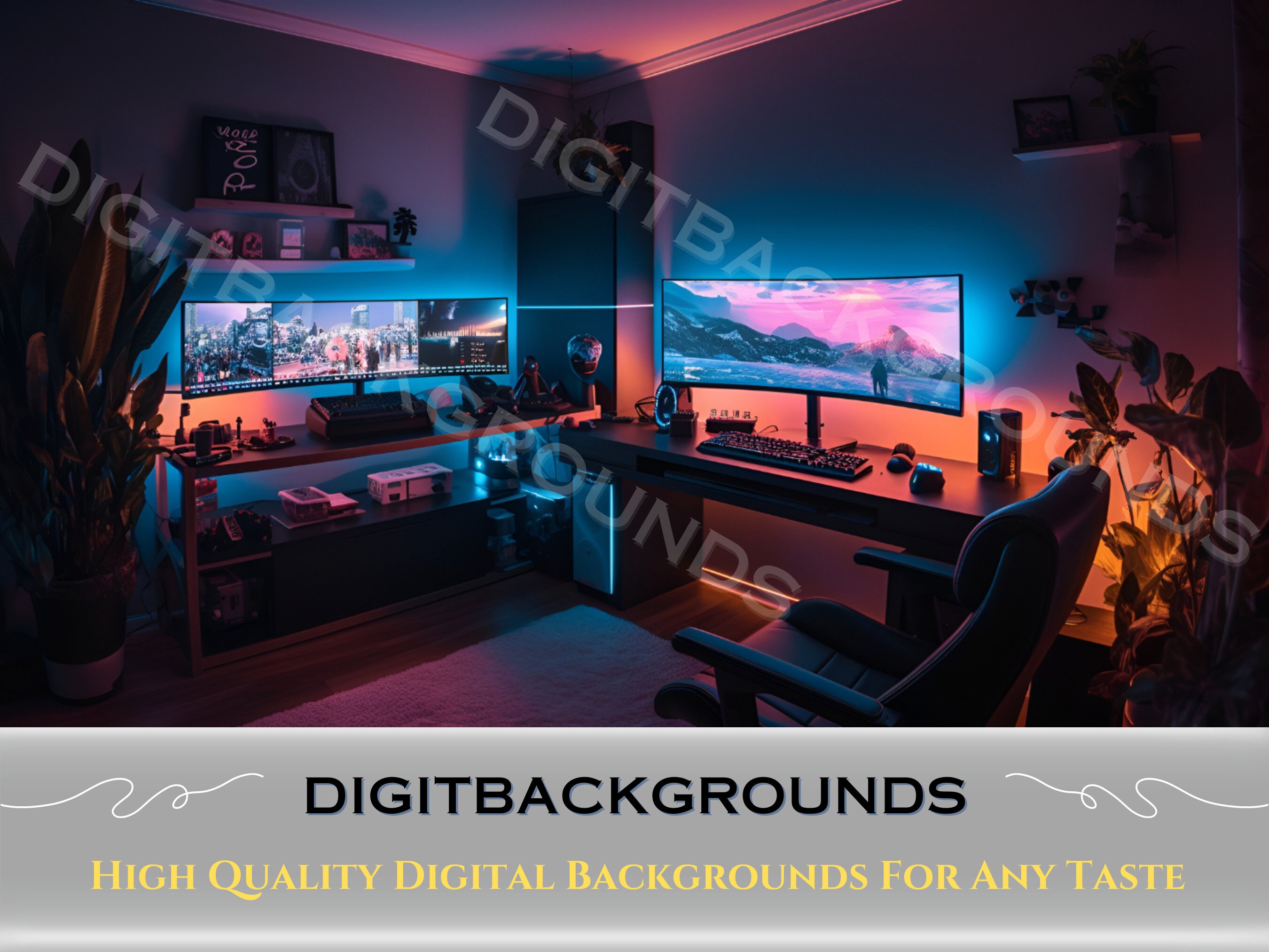 Cozy Gamer Room Background, Zoom Meetings, Zoom Backdrop, Gamers ...