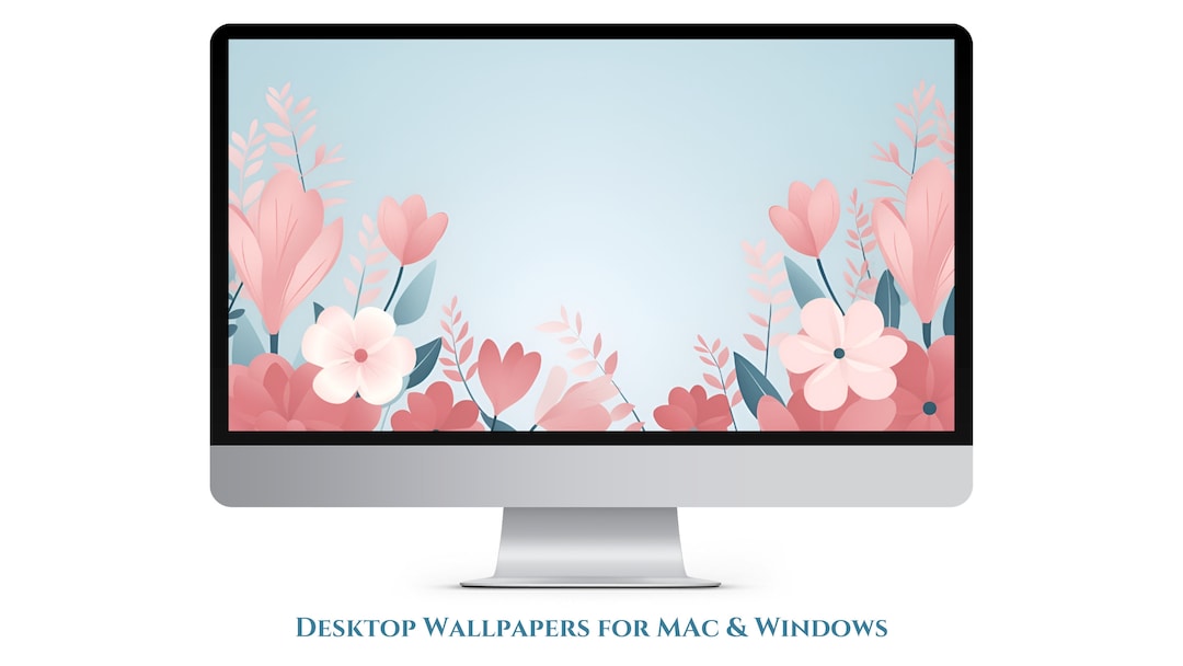 Spring Flowers Boho Desktop Background, Imac Wallpaper, Mac Desktop ...
