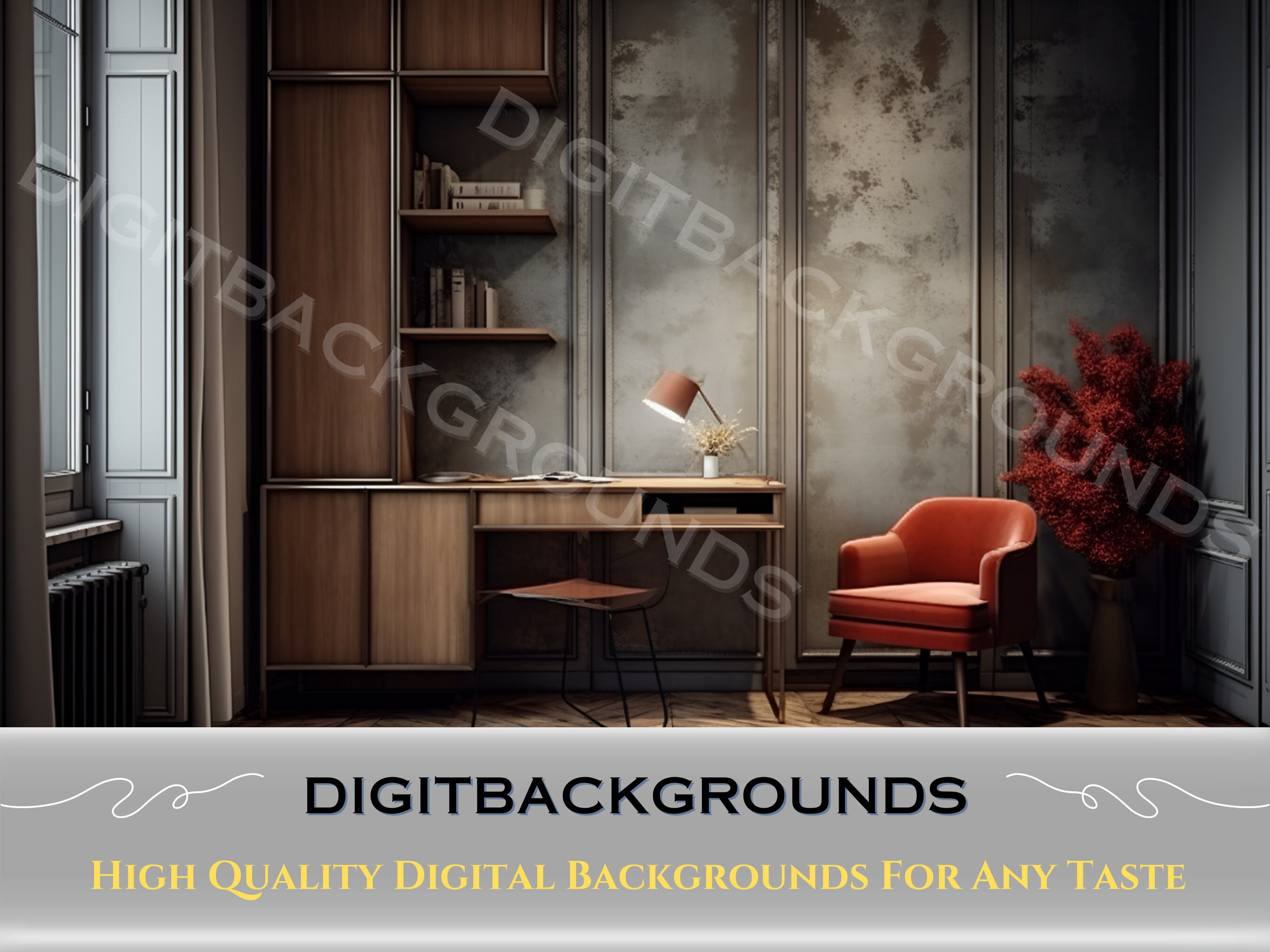 Gray Study Room Background, Zoom Meetings, Home Office, Blurred Zoom ...