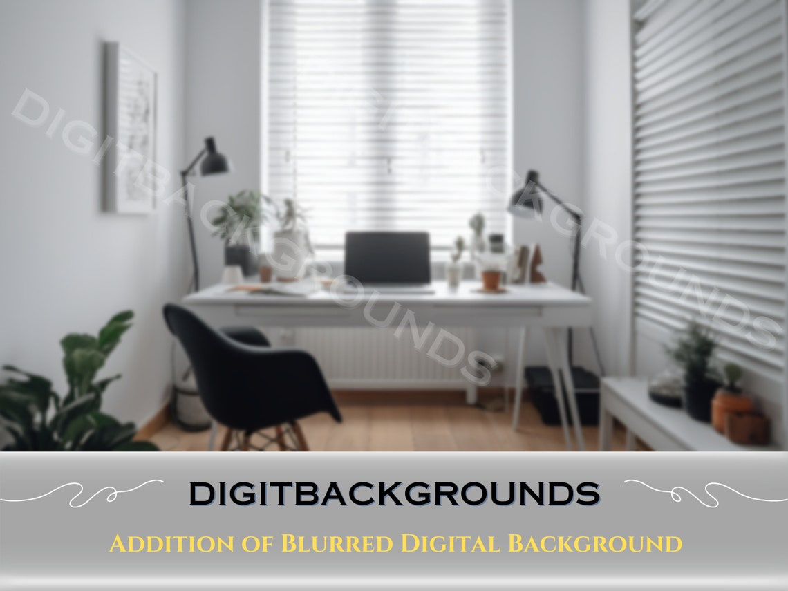 White Study Room Background Zoom Meetings Home Office - Etsy