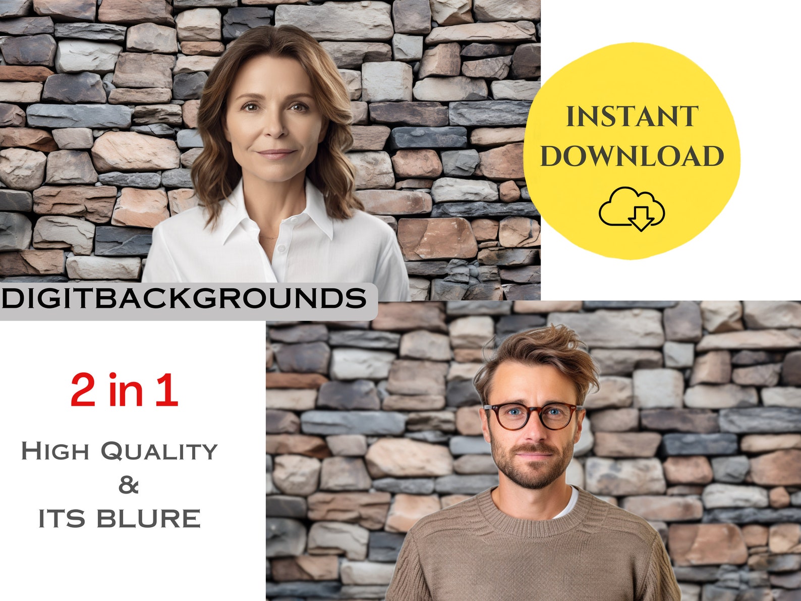 Stone Wall Backdrop for Zoom Meetings Zoom Virtual Backgrounds ...