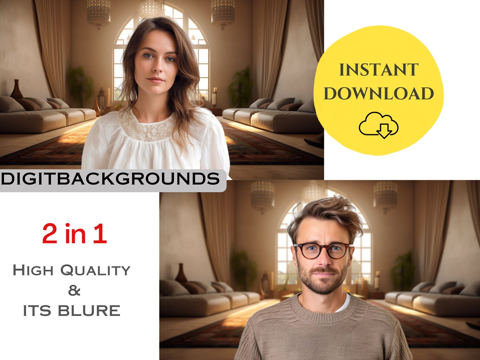 Interior Virtual Backgrounds Minimalistic Zoom Backdrop Home - Etsy