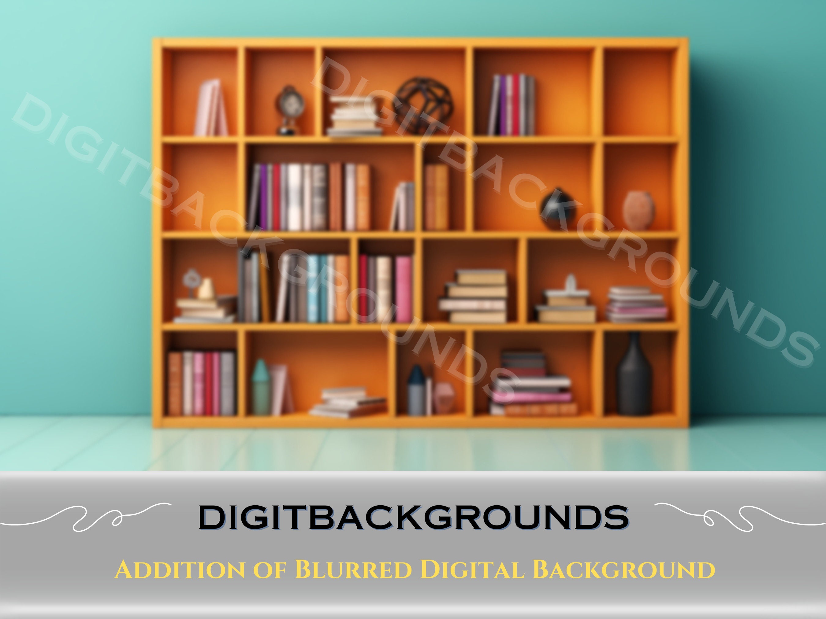 Colourful Bookcase Background for Zoom Meetings Home Office Zoom ...