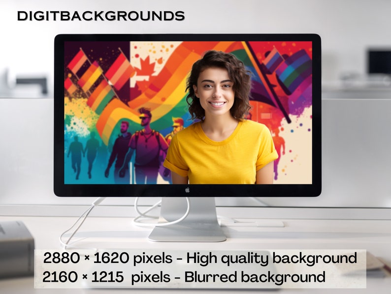 Pride Virtual Backgrounds Minimalistic Zoom Backdrop Home Office ...