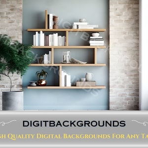 Shelf Virtual Backgrounds Minimalistic Zoom Backdrop Home Office ...