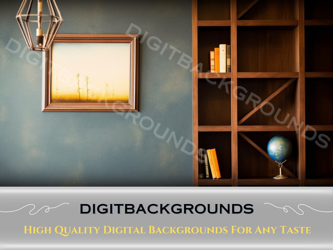 Shelf Virtual Backgrounds Minimalistic Zoom Backdrop Home Office ...