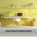 Yellow Study Room Background Zoom Meetings Home Office - Etsy