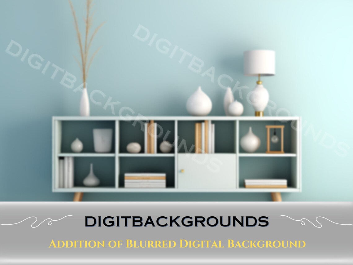 Blue Theme Cabinet Background for Zoom Meetings Home Office Zoom ...