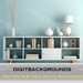 Blue Theme Cabinet Background for Zoom Meetings Home Office Zoom ...