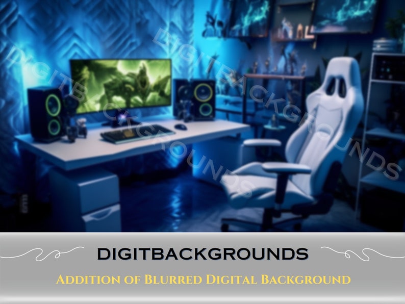 Gamer Room Background, Zoom Meetings, Metaverse Zoom Backdrop, Gamers ...