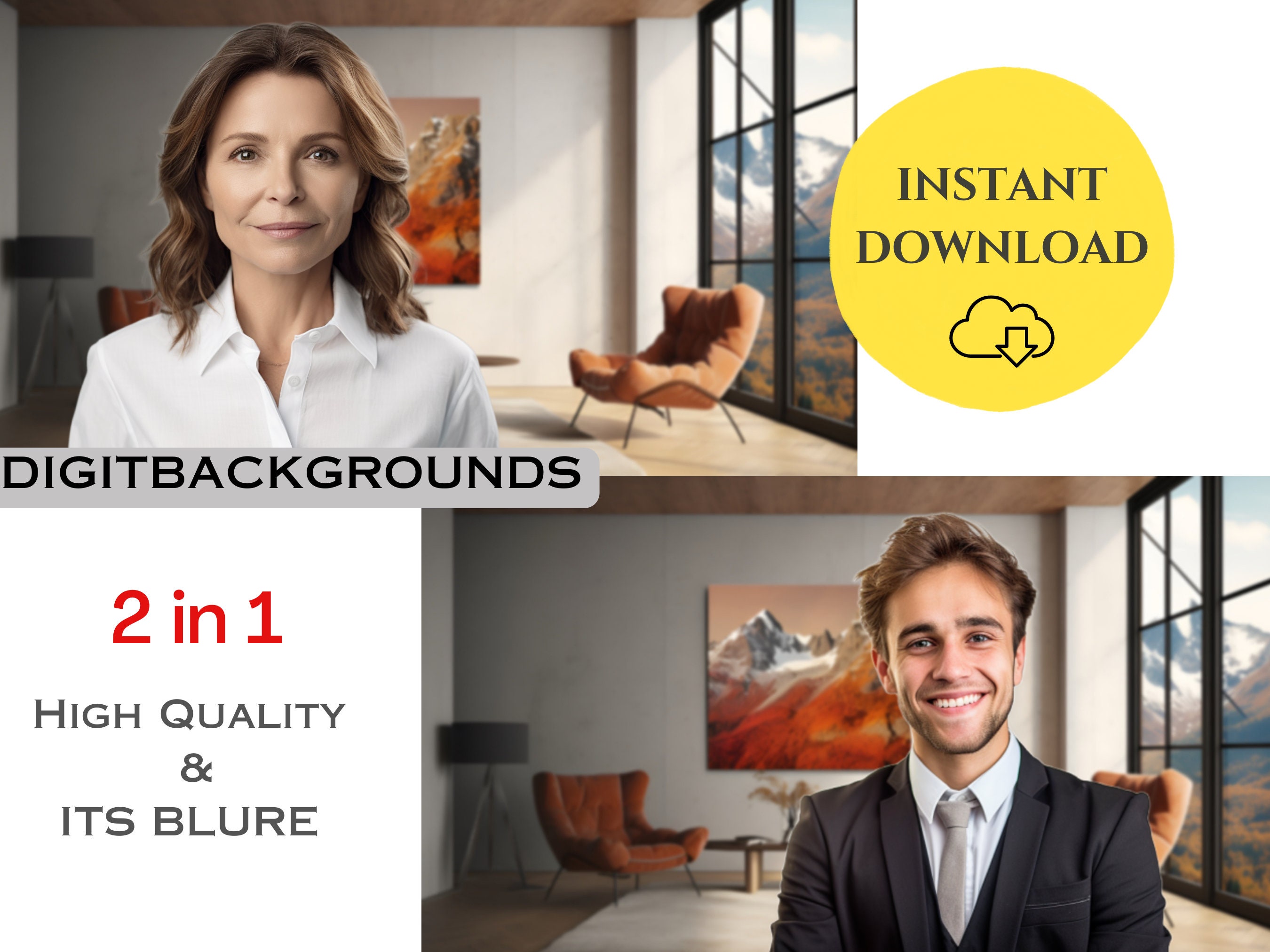 Interior Virtual Backgrounds Minimalistic Zoom Backdrop Home Office ...