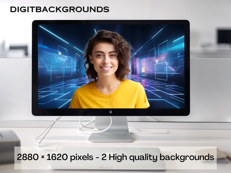 2 Holographic Laser Tunnel Backgrounds Zoom Meetings - Etsy