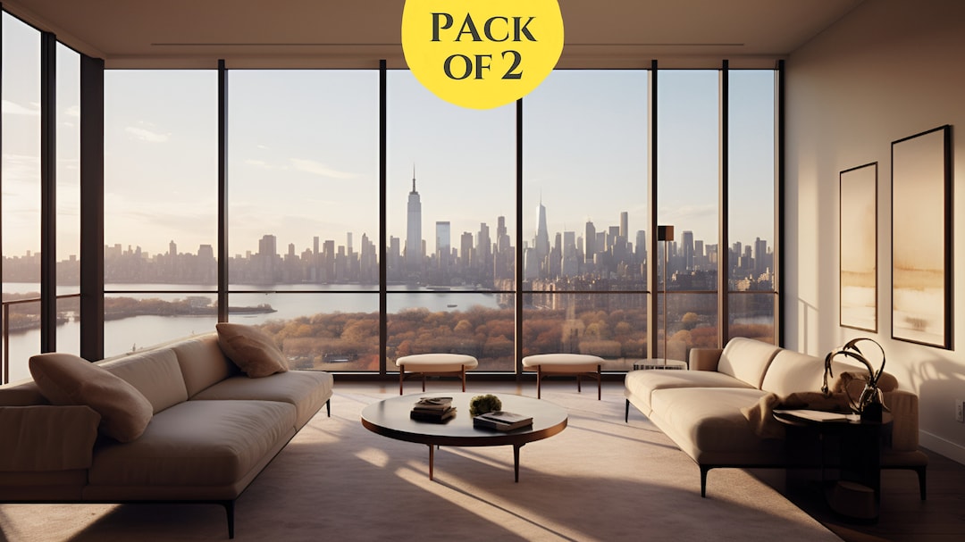 NY City View Virtual Background, Zoom Meetings, Interior Zoom Backdrops ...
