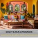 Mexican Villa Background, Zoom Meeting, Zoom Virtual Backgrounds ...