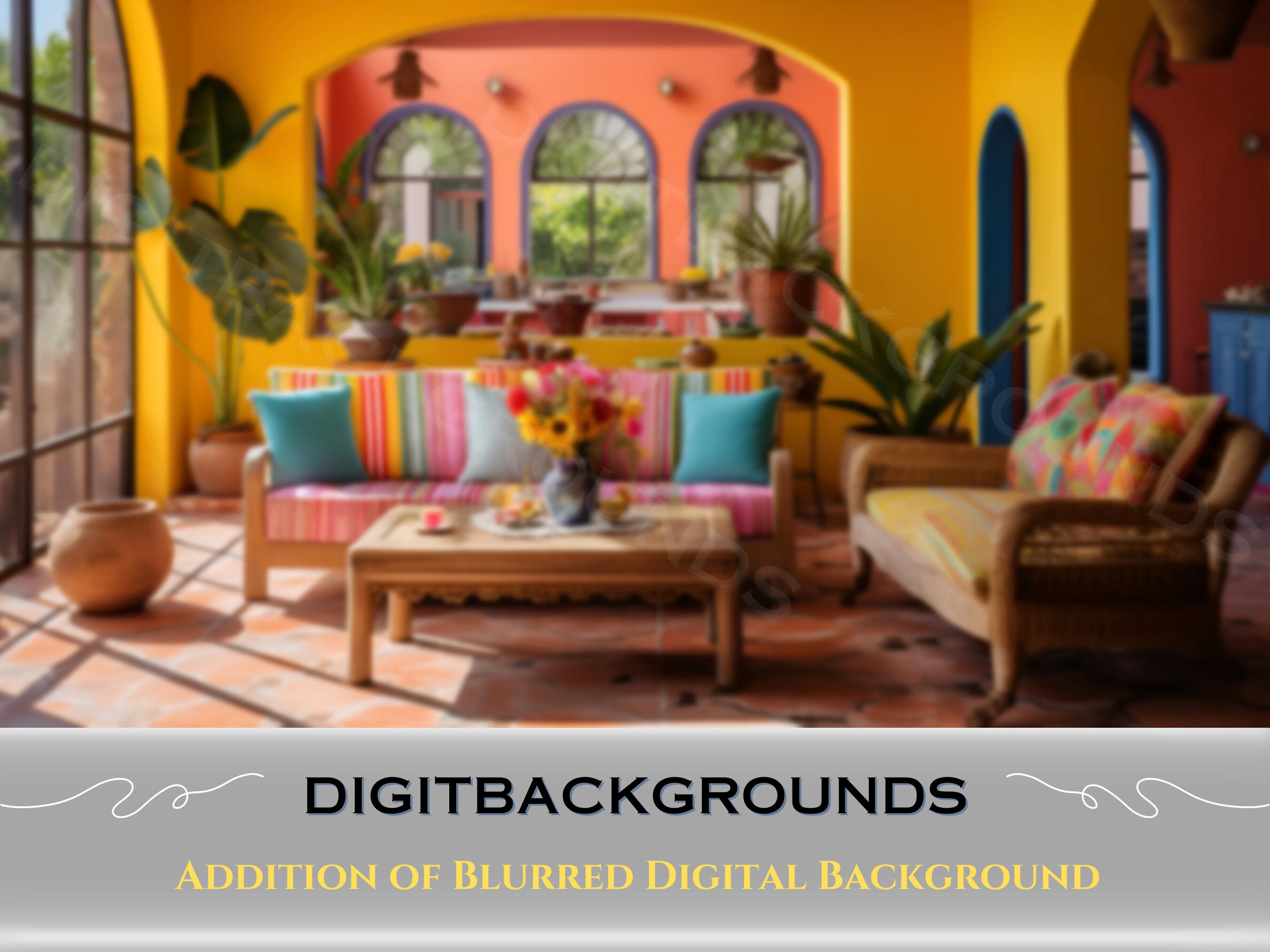 Mexican Villa Background, Zoom Meeting, Zoom Virtual Backgrounds ...