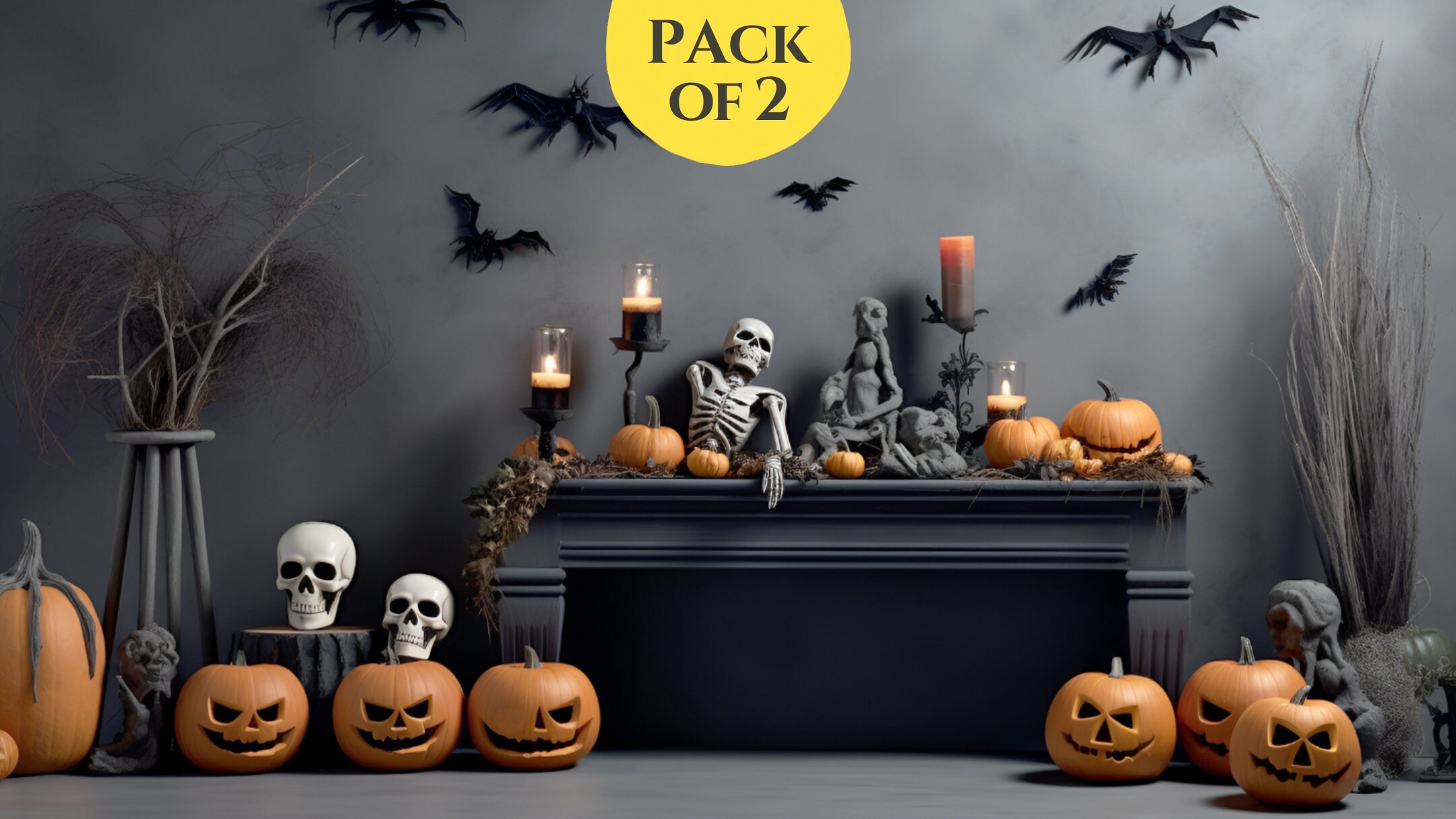 Spooky Halloween Room Backdrop for Zoom Meetings Zoom Virtual - Etsy