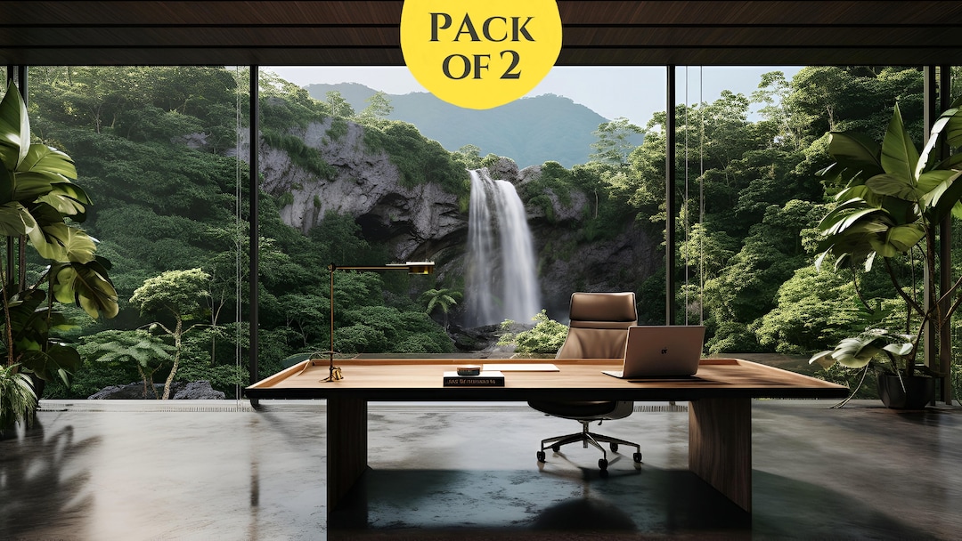 Tropical Office Background for Zoom Meeting, Blurred Zoom Virtual ...