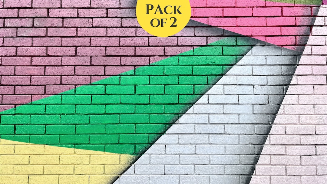 Colorful Brick Wall Backdrop for Zoom Meetings, Zoom Virtual ...