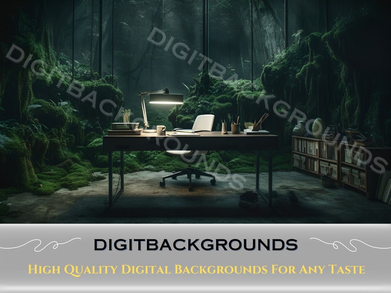 Fantasy Virtual Backgrounds Minimalistic Zoom Backdrop Home Office ...