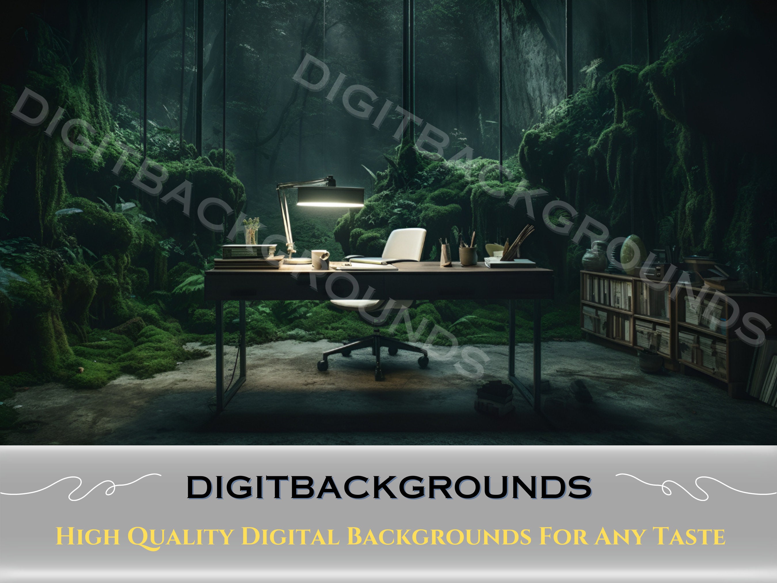 Fantasy Virtual Backgrounds Minimalistic Zoom Backdrop Home Office ...