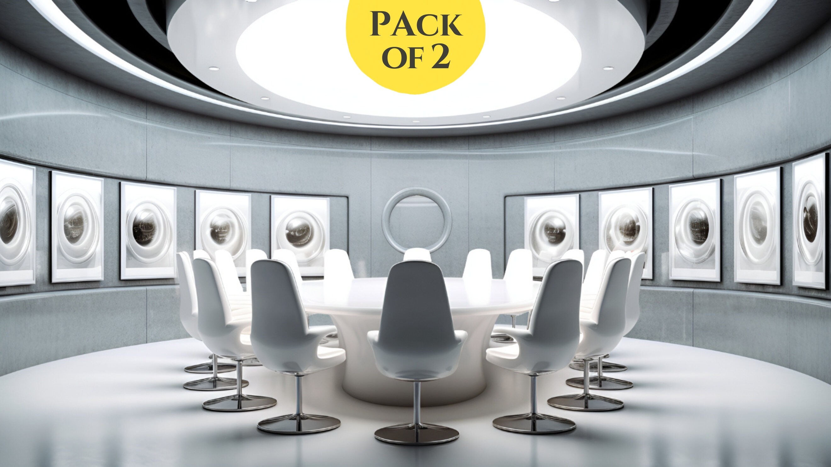 White Futuristic Office Background Zoom Meetings Metaverse Zoom ...