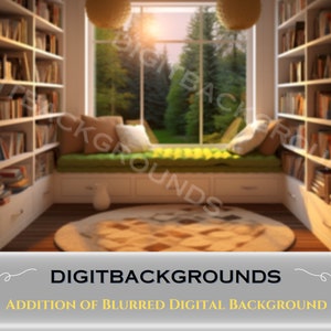 Cozy Home Library Background for Zoom Meetings Zoom Virtual Backgrounds ...