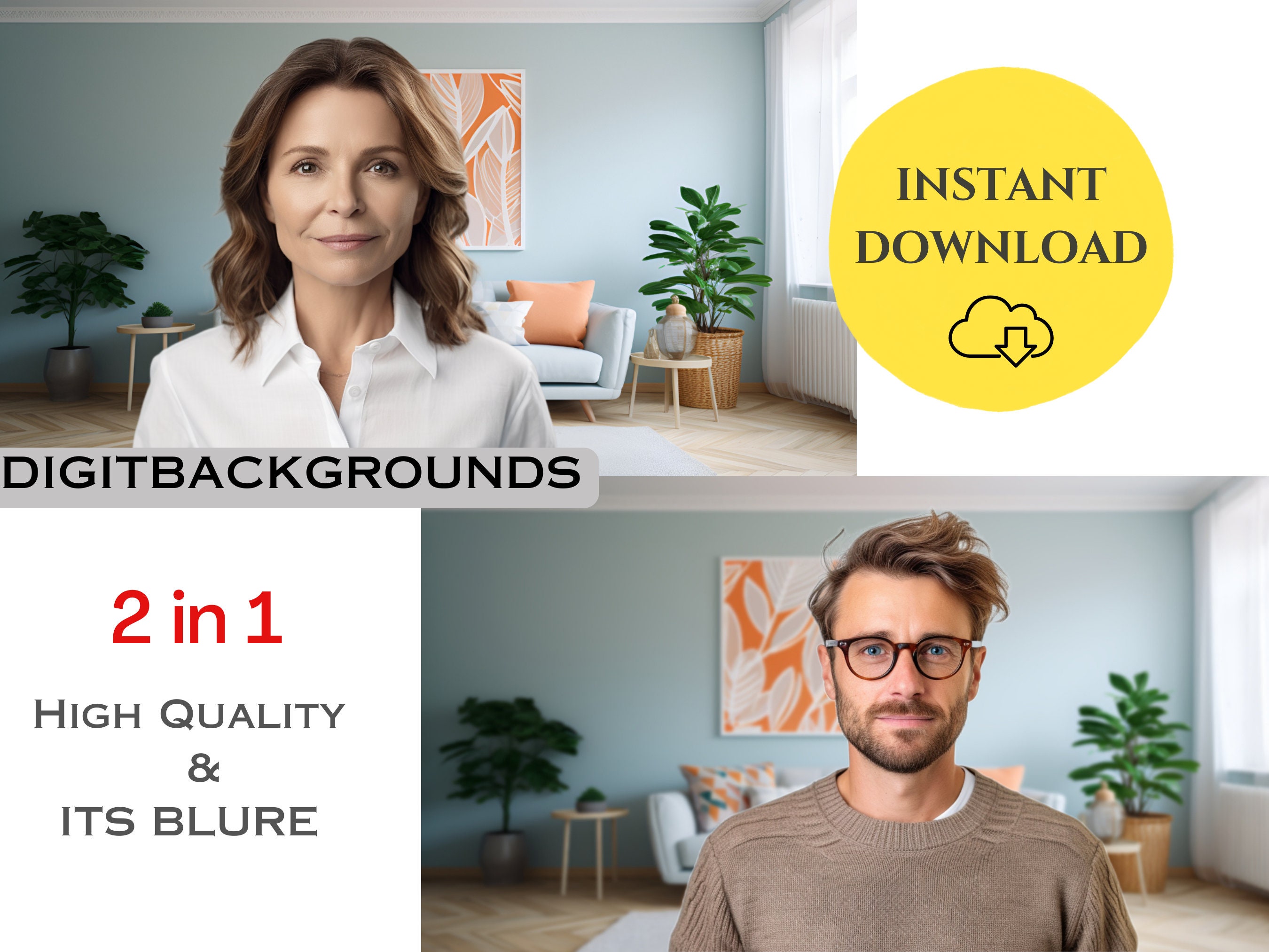 Blue Interior Background, Zoom Meetings, Zoom Virtual Backgrounds ...