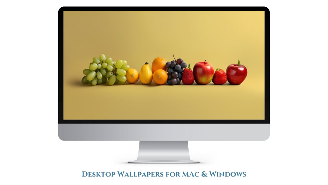 Minimalistic Desktop Fruits Background, Imac Wallpaper, Mac Desktop ...