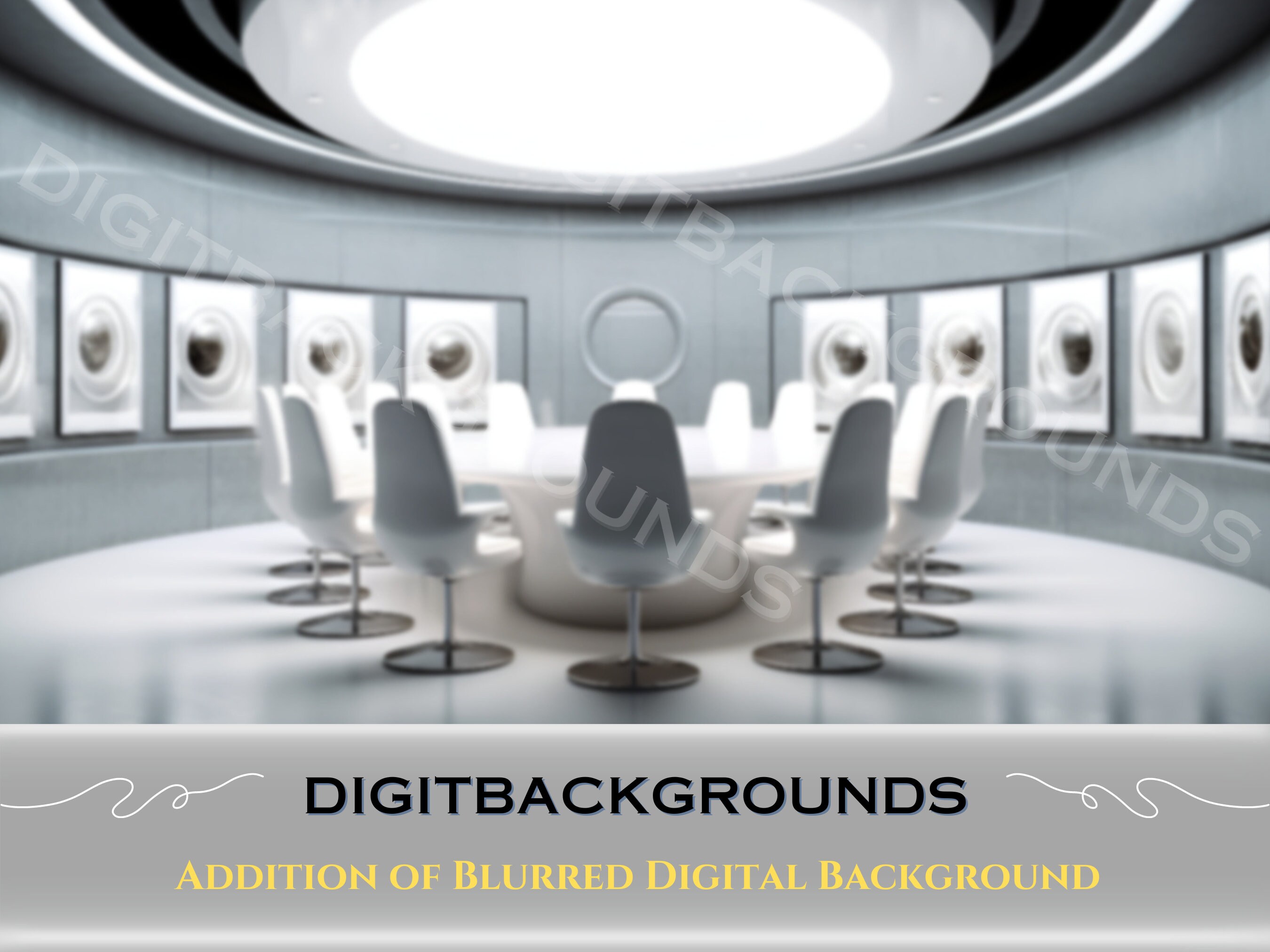 White Futuristic Office Background Zoom Meetings Metaverse Zoom ...