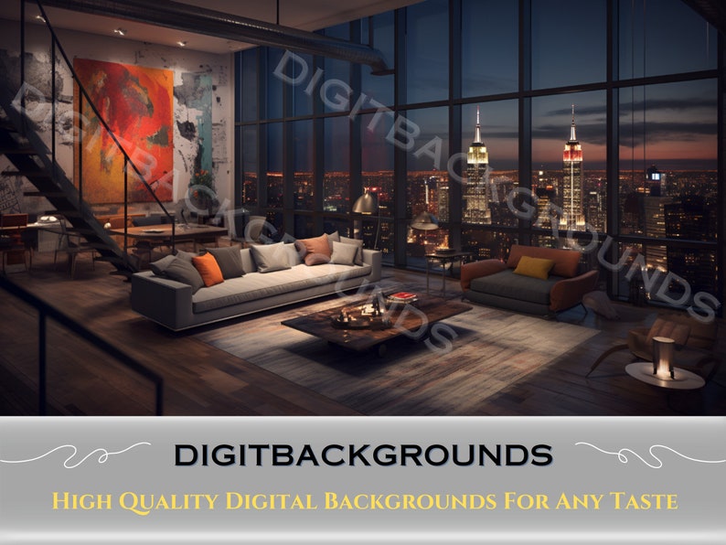 NY City View Virtual Background Zoom Meetings Interior Zoom Backdrops ...