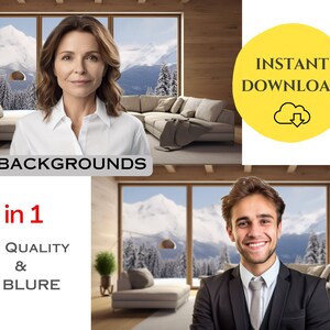 Alpine Chalet Background, Zoom Meeting, Zoom Virtual Backgrounds ...