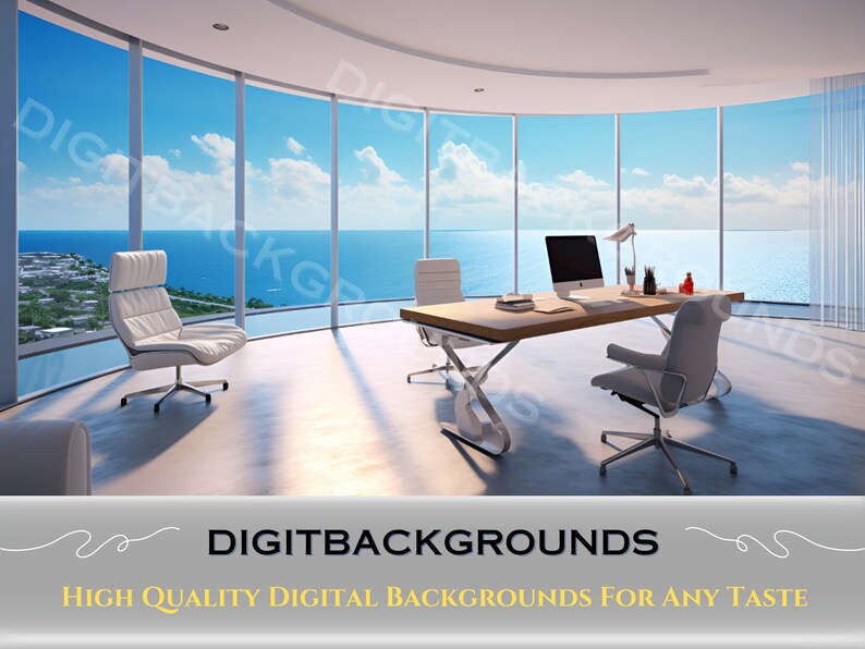 Office Virtual Backgrounds Minimalistic Zoom Backdrop Home Office ...