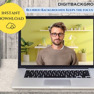 Yellow Study Room Background, Zoom Meetings, Home Office, Blurred Zoom ...