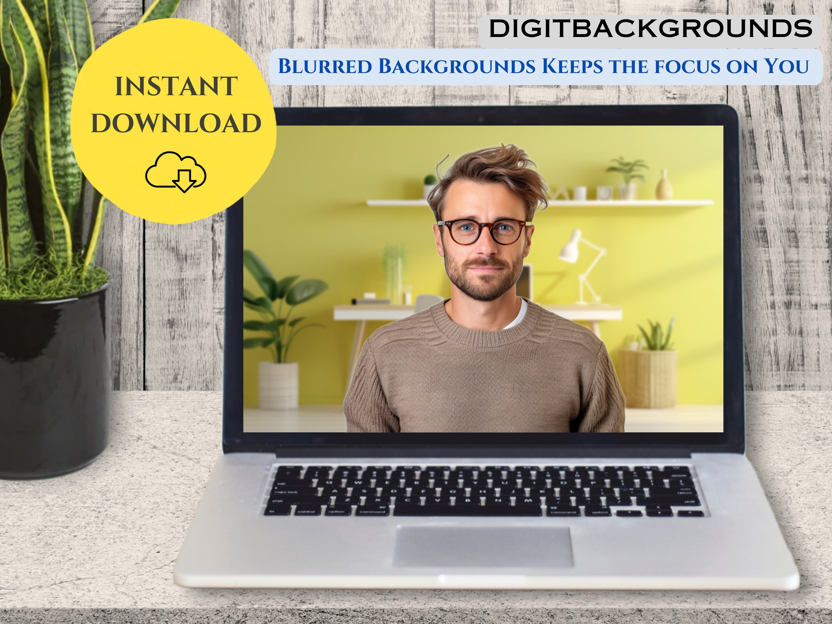 Yellow Study Room Background, Zoom Meetings, Home Office, Blurred Zoom ...